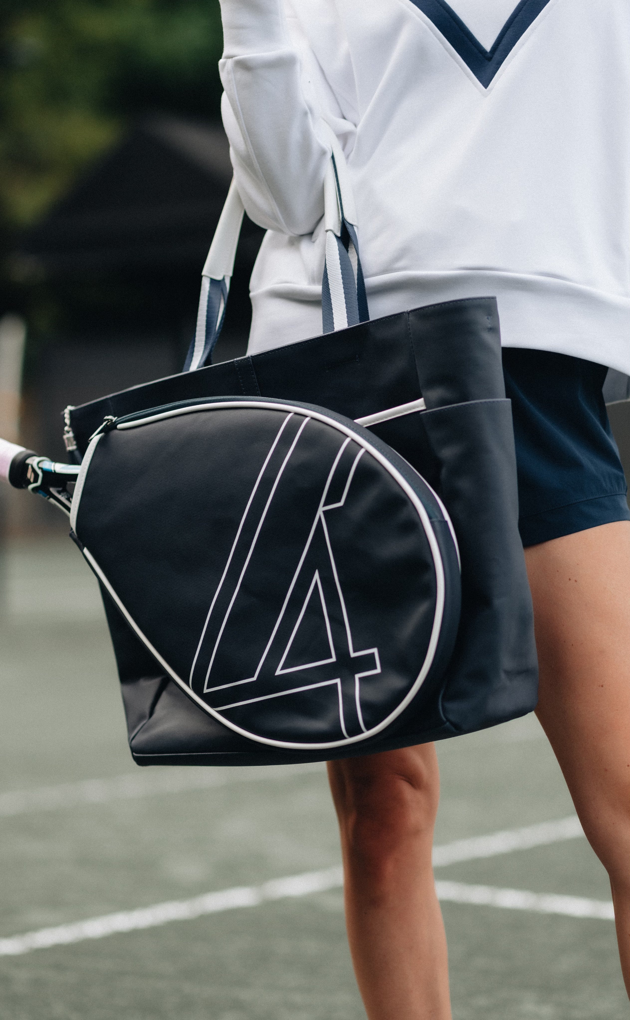 Timeless Tennis Tote + Racquet Cover - Navy – 40-Love Tennis
